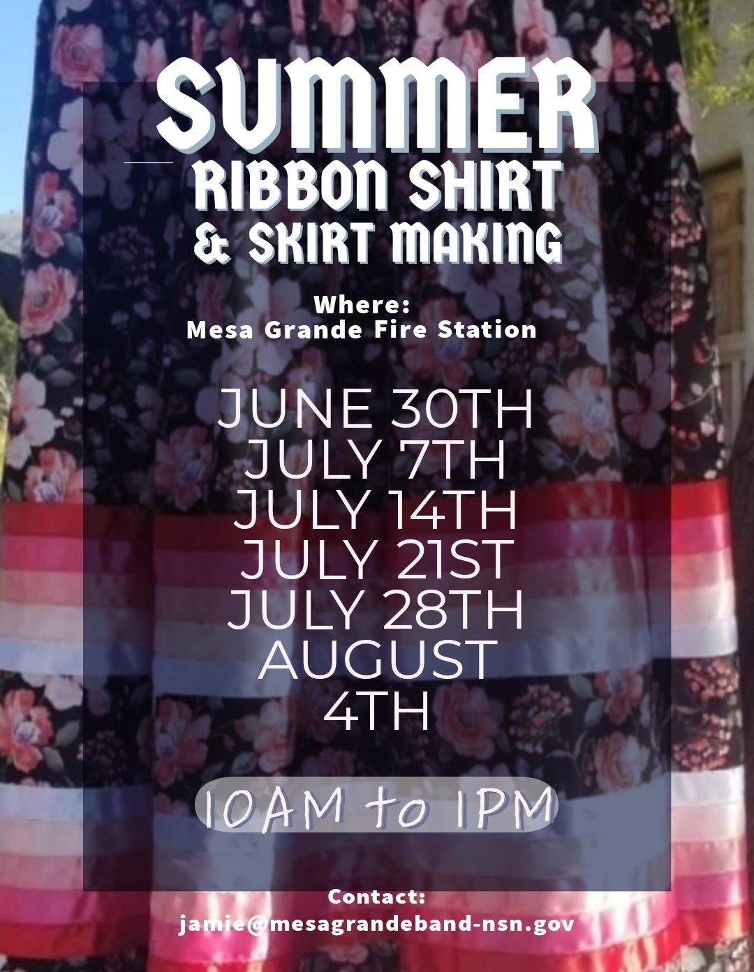 Summer-Ribbon-Shirt-Skirt-making - Mesa Grande